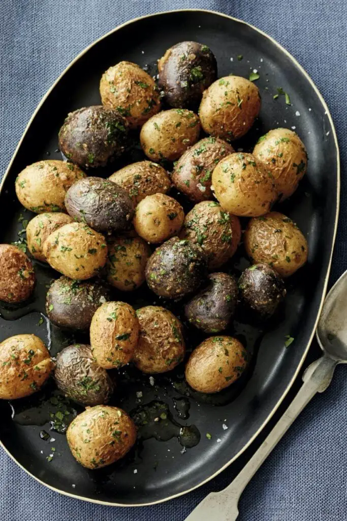 Garlicky Herb-Infused Marble Potatoes Recipe by Ina Garten - Worth Pinning