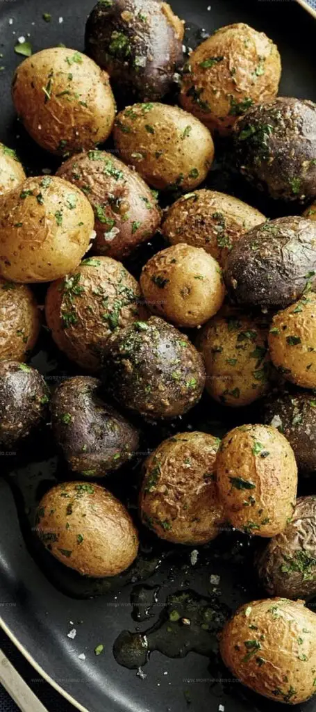 Garlicky Herb-Infused Marble Potatoes Recipe by Ina Garten - Worth Pinning