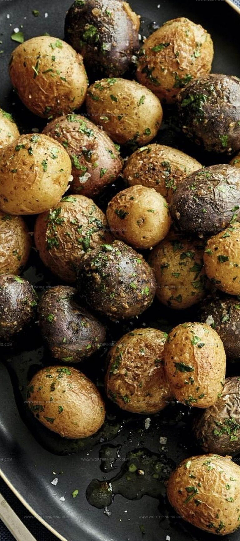 Garlicky Herb-Infused Marble Potatoes Recipe by Ina Garten - Worth Pinning