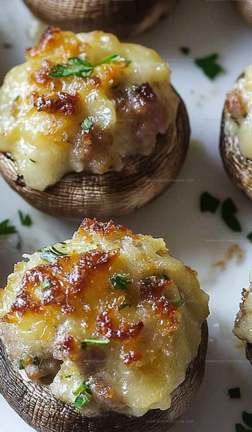 Melt-in-Your-Mouth Sausage-Stuffed Mushrooms Recipe by Barefoot ...