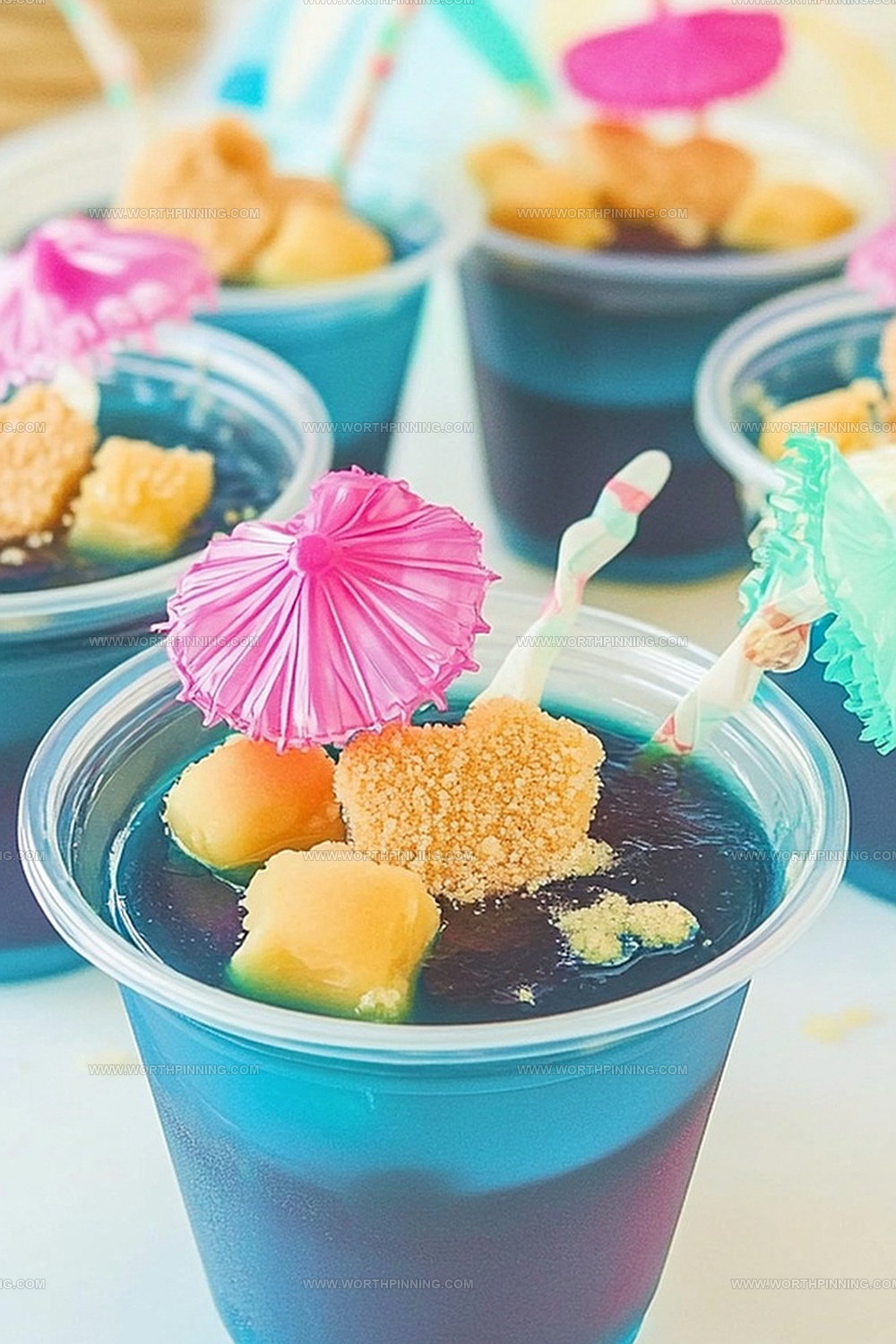 Fun Beach Party Jello Cups Recipe: Colorful Summer Treats - Worth Pinning